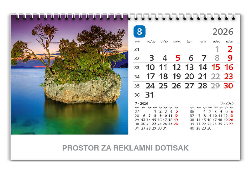 Stolni kolorni kalendar – čestitka – Kalendari.hr
