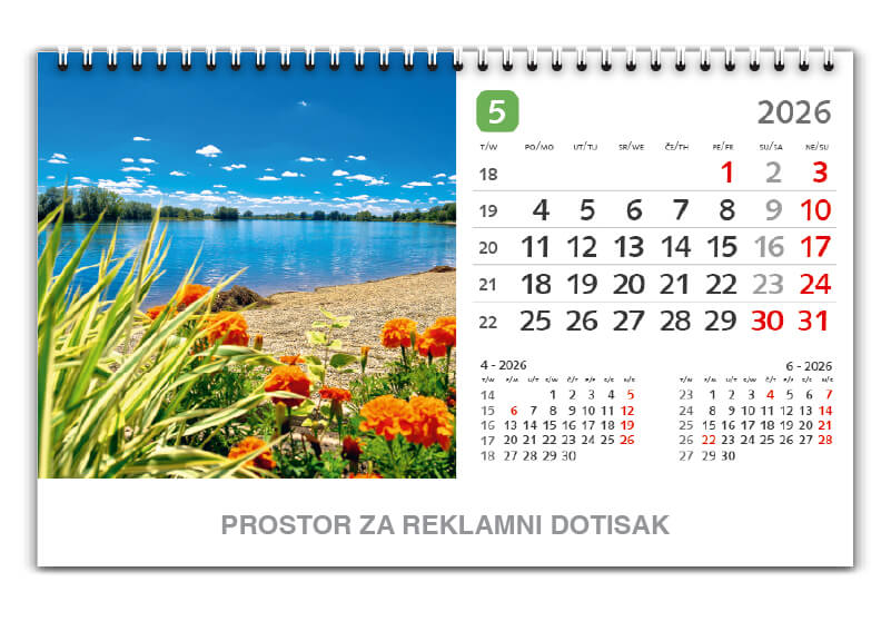 Stolni kolorni kalendar – čestitka – Kalendari.hr